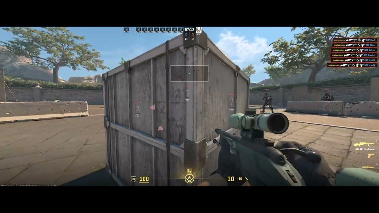 onetap cs2 no spread showcase - YouTube