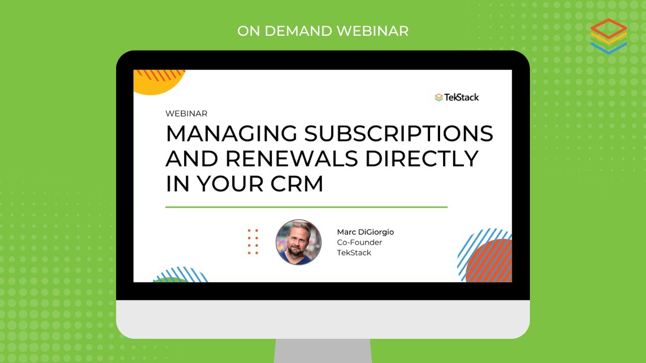 Managing Subscriptions and Renewals Directly in Your CRM - YouTube
