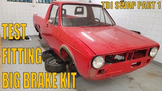VW Caddy MK1 TDI Build Part 1: Test fitting the Porsche... | Doovi