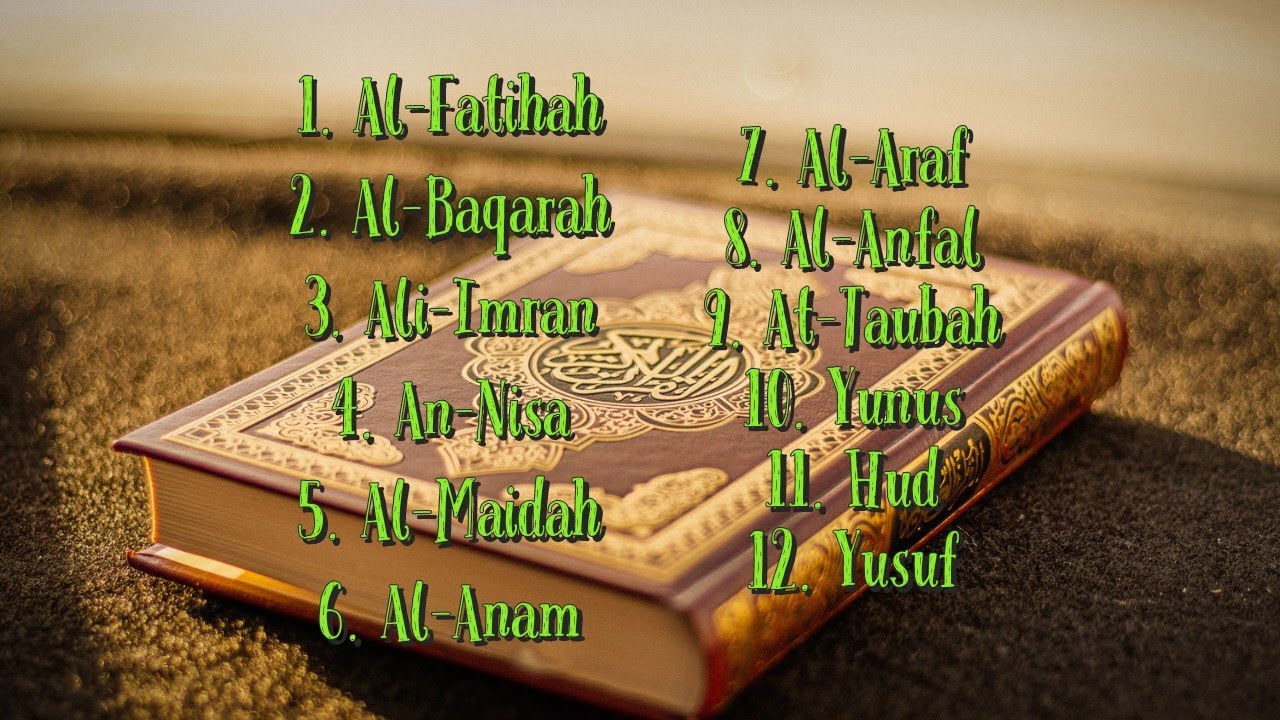 Murattal Al-Qur'an | Surah 1-12 | 10 jam - YouTube