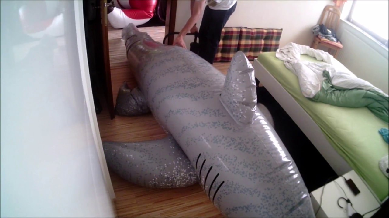 Inflating my reinforced 3 meter Inflatable World Shark - YouTube