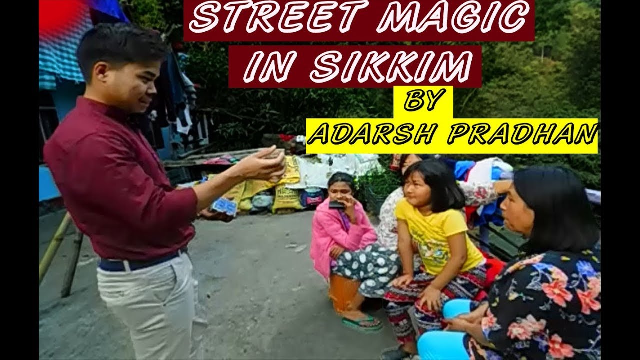 Street Magic in India (Sikkim) || Adarsh Pradhan Magic || Card Magic ...
