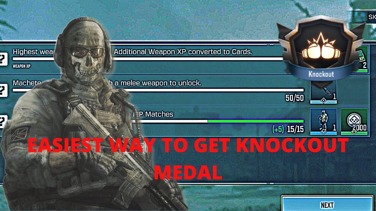 How to earn knockout medal in CODM | Easiest way to get knockout medal ...