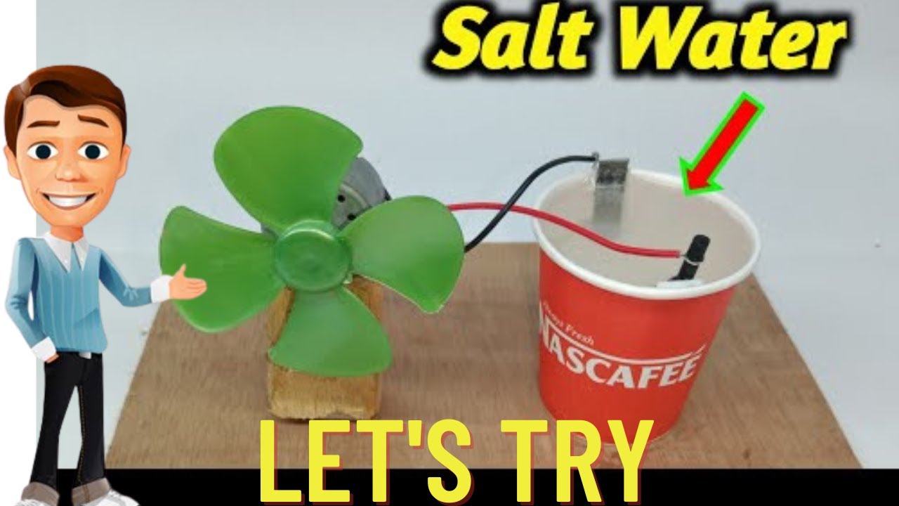 How to Make Free Energy With Salt Water // Salt Water Battery ...