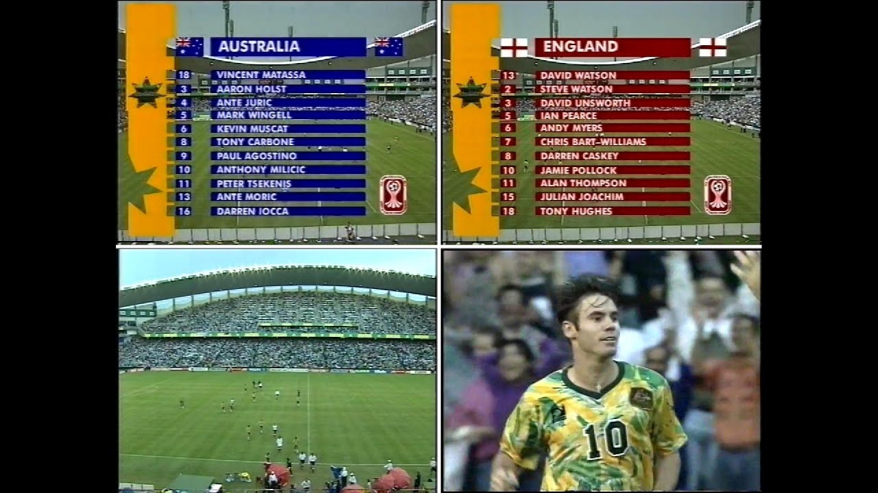 1993 Under 20s World Youth Cup - Australia v England. March 20th ...