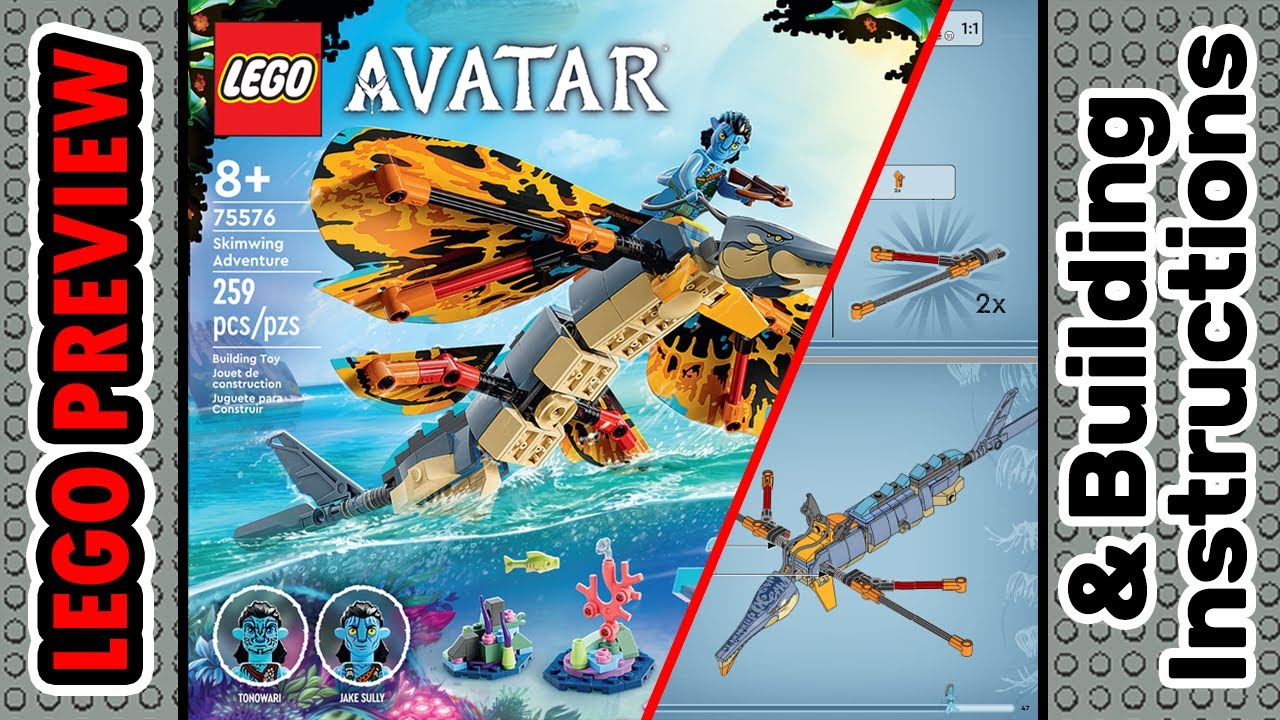 PREVIEW: 75576, LEGO AVATAR, Skimwing Adventure & Building Instructions ...