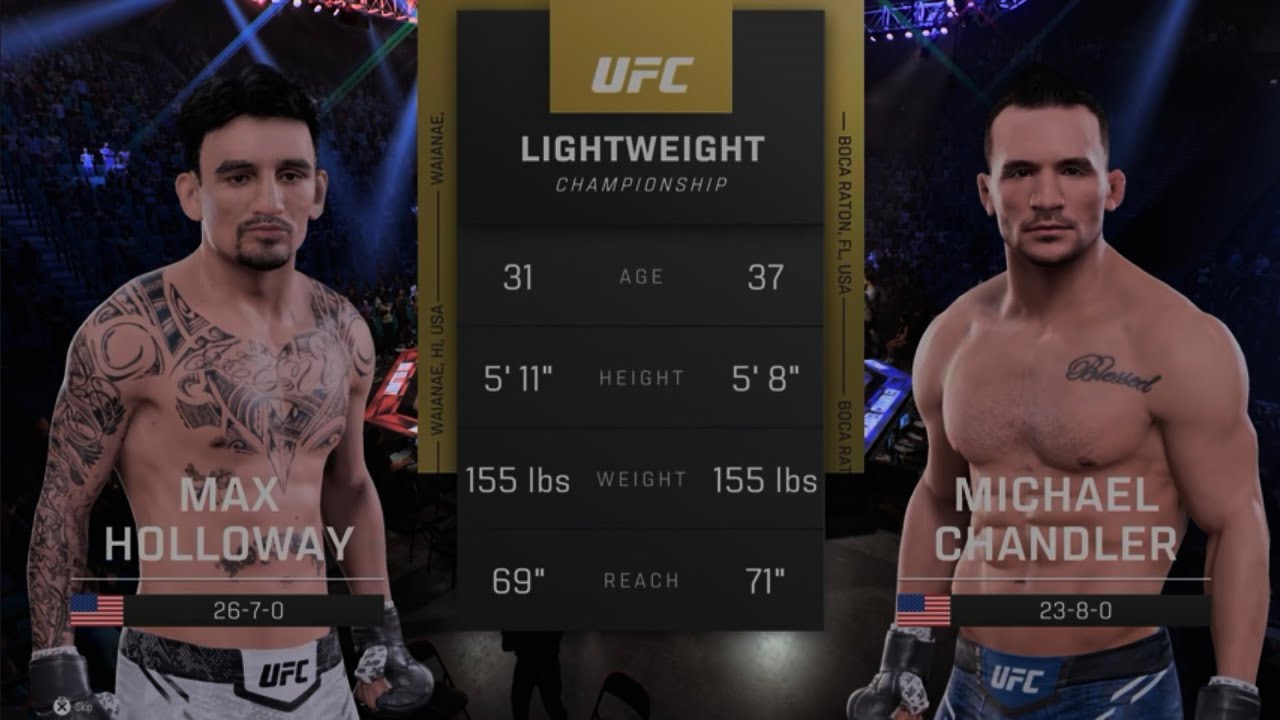 Max Holloway VS Michael Chandler | EA UFC 5 - YouTube