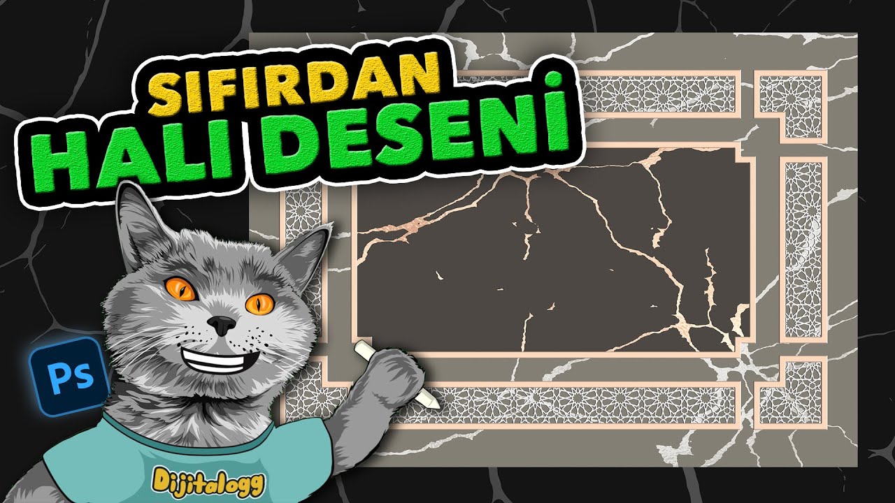 SIFIRDAN HALI DESENİ ÇİZ! | Draw a carpet design starting from scratch ...