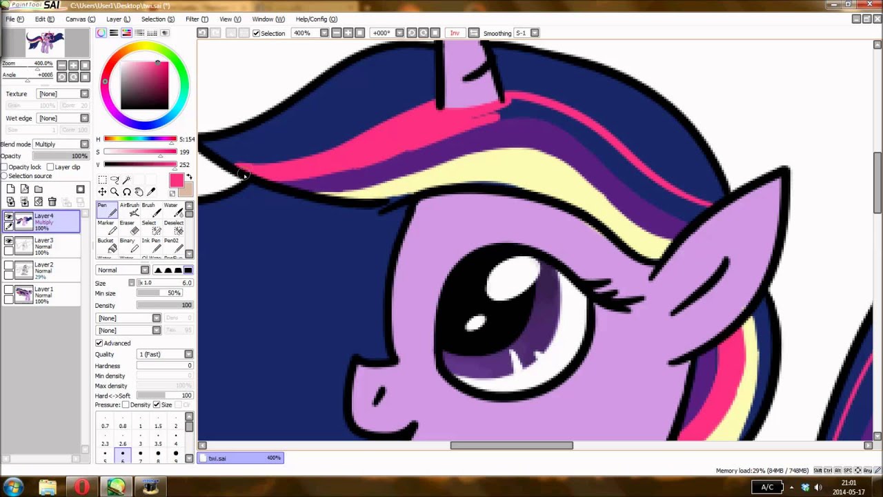 Rainbow Power Twilight Sparkle - speedpaint - YouTube