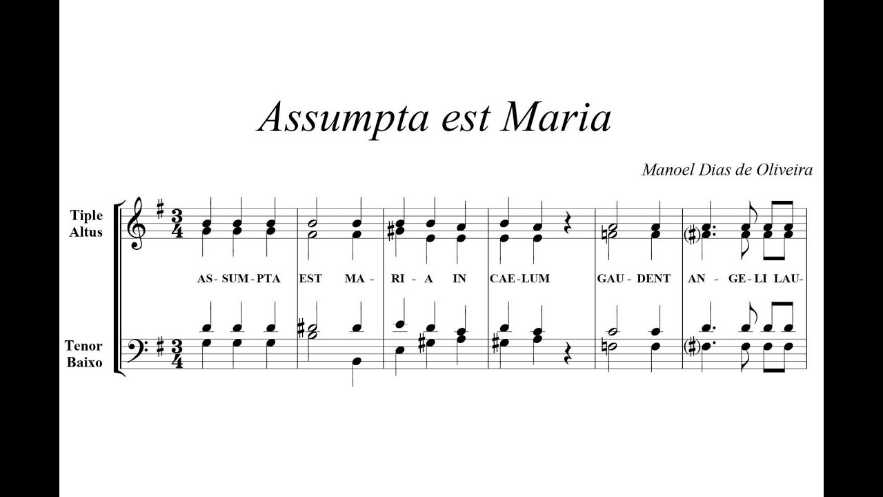 Oliveira, Manoel Dias de (ca.1735 - 1813) Assumpta est Maria. - YouTube
