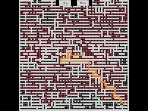 Dijkstra's Algorithm VS. a randomly generated maze - YouTube