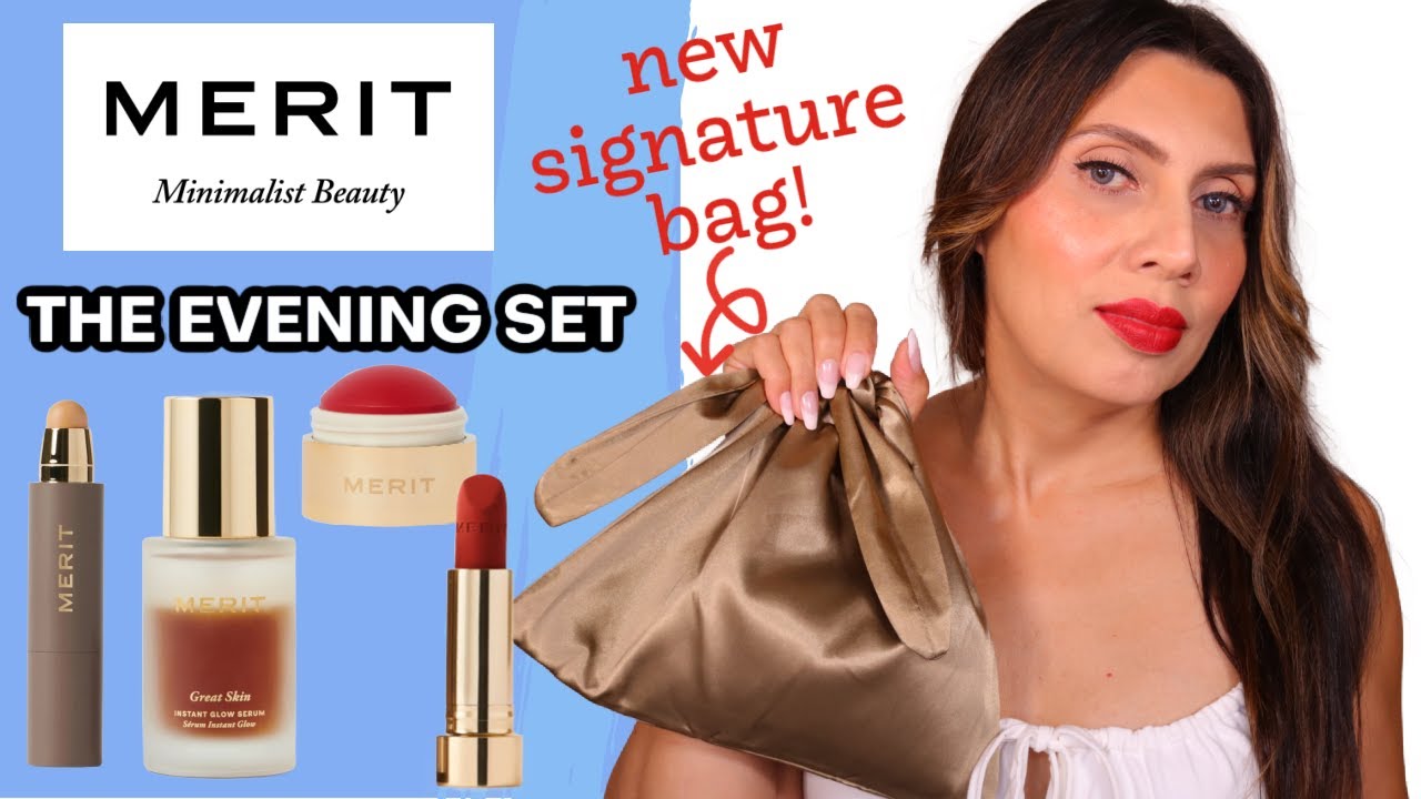Bold Red Blush Test: Merit Beauty Evening Set Review - YouTube