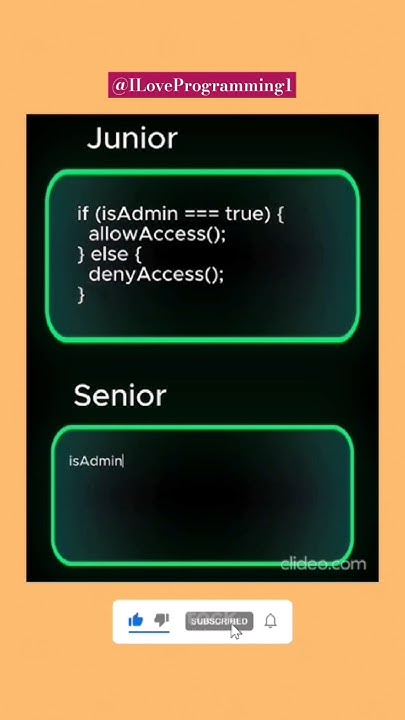 Junior vs Senior Developer 😅 | ternary operator in JavaScript #javascript #coding #ai #shorts ...