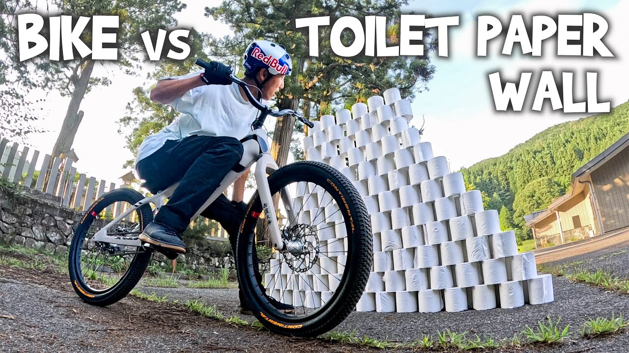 BIKE vs TOILET PAPER WALL🐈🧻 - YouTube
