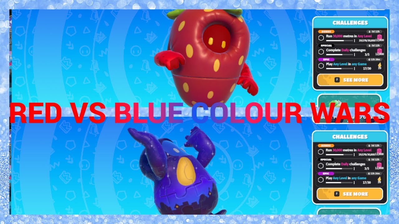 Fall Guys | Red VS Blue Colour Wars - YouTube