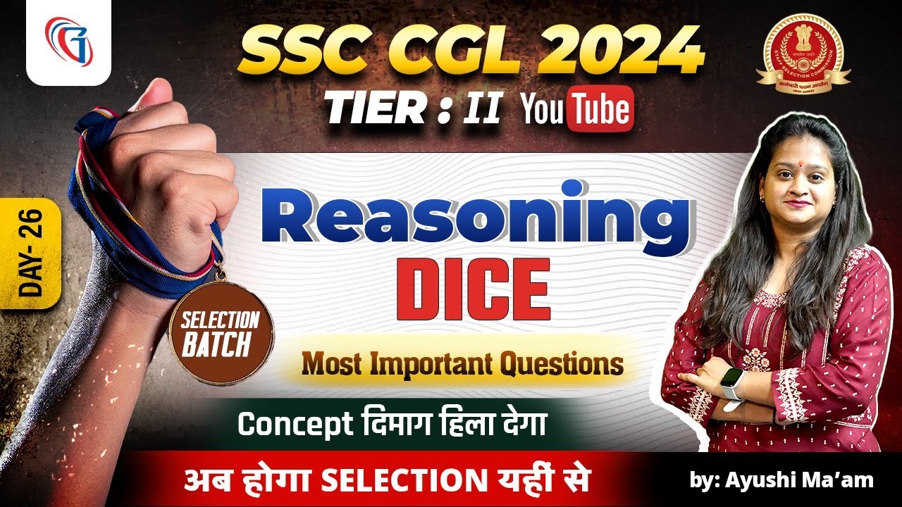 SSC CGL 2024 Reasoning Classes | Dice All Tricks With Latest Questions ...