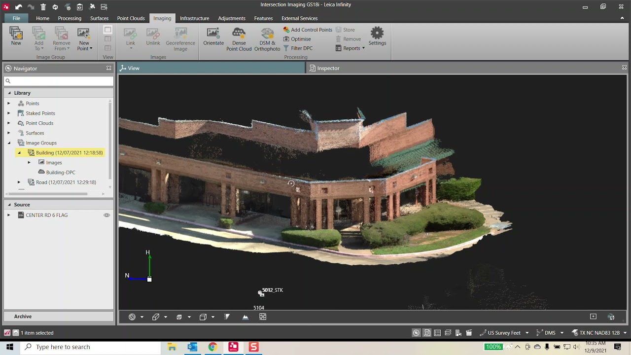 Leica GS18i data on a Building and Road - YouTube