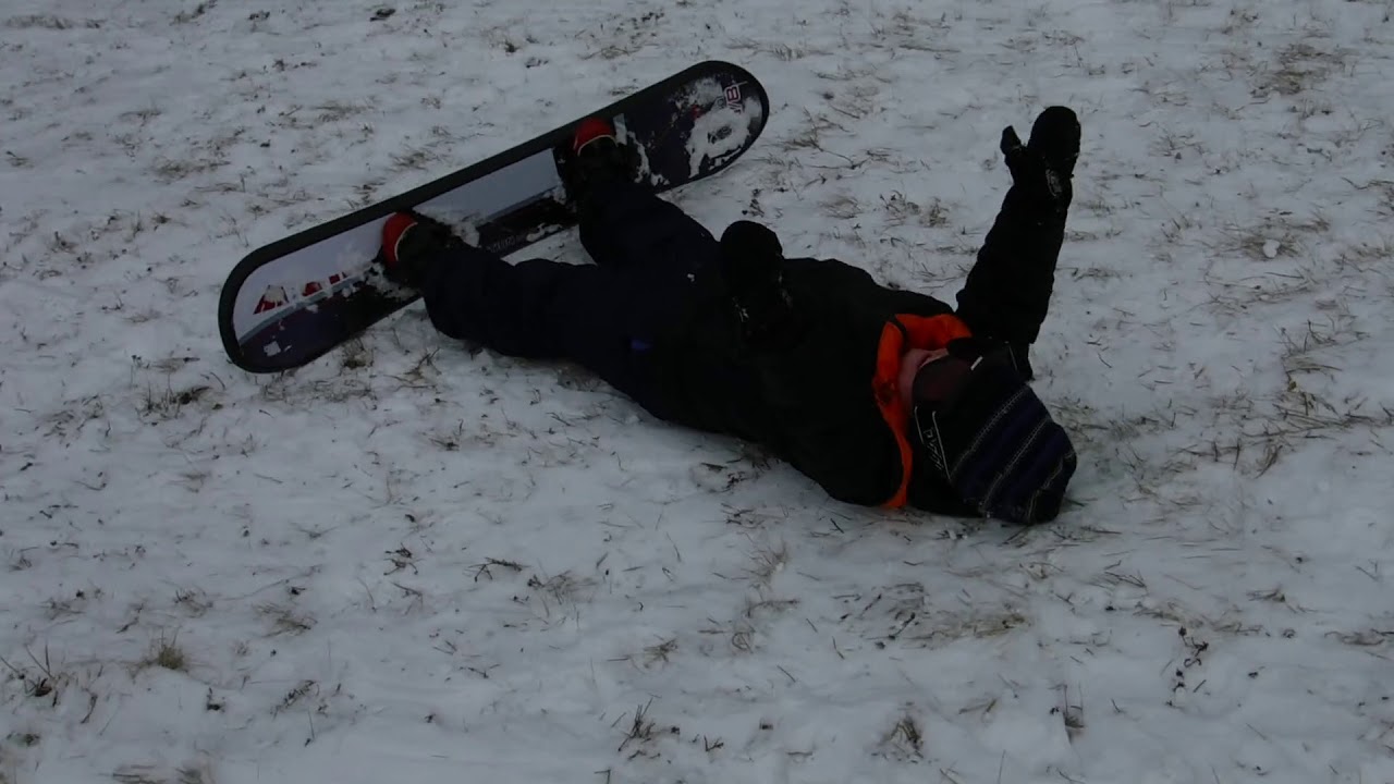 Landis Snowboarding Again!!!!! With a little jump - YouTube
