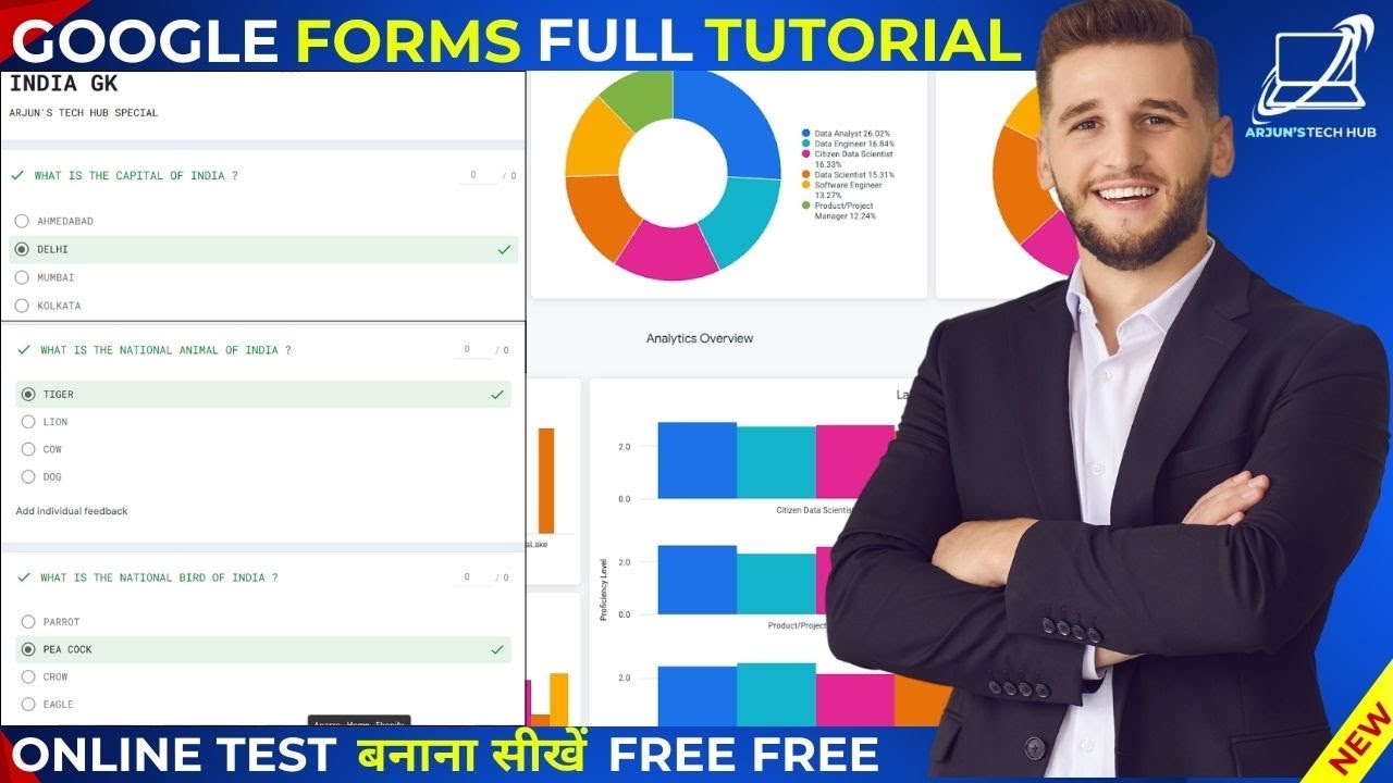 How to Create Quiz Questions Paper online free // Google forms full ...