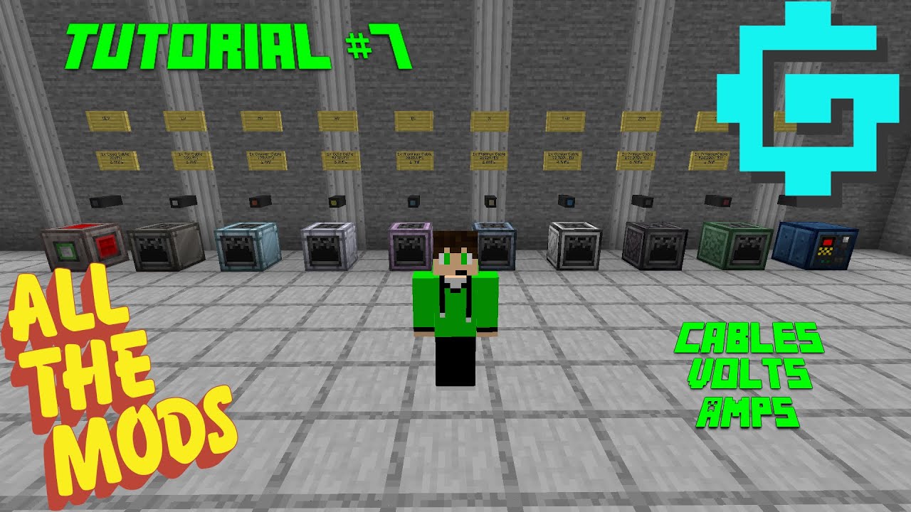ATM9 GregTech Tutorial #7 | Cables Volts Amps - YouTube