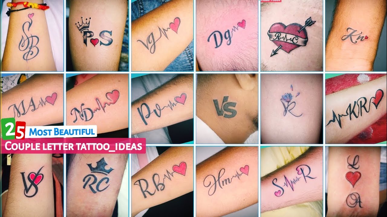 25 Attractive Couple letter tattoo designs | tattoos for Couples ...