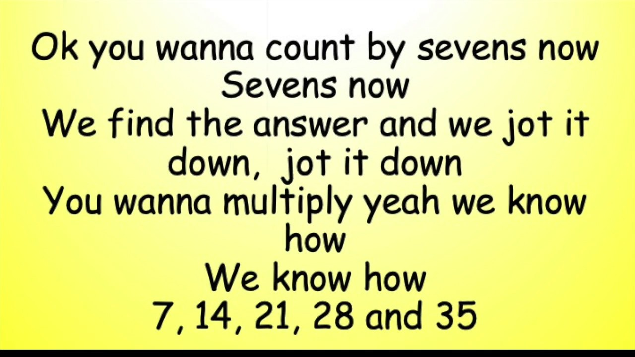 7. Multiplication by 7's song (Better Now, Post Malone style) - YouTube