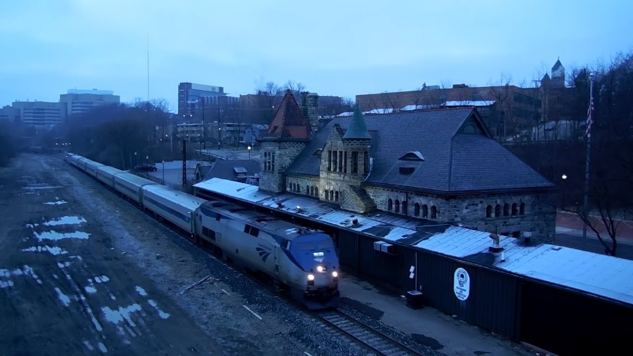 Amtrak Wolverine Train in Ann Arbor, MI - YouTube