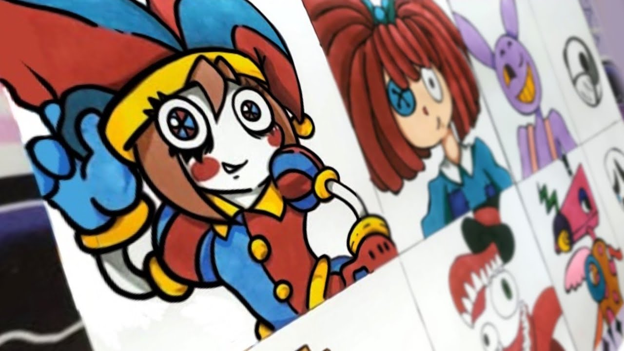 Drawing Cartoon The Amazing Digital Circus All Characters - YouTube