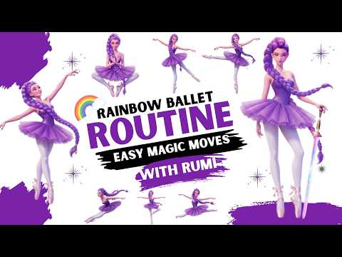 🌈 Ballet For Kids | RUMI Rainbow BALLET Class Every Little Ballerina Will Love | Easy Ballet Moves