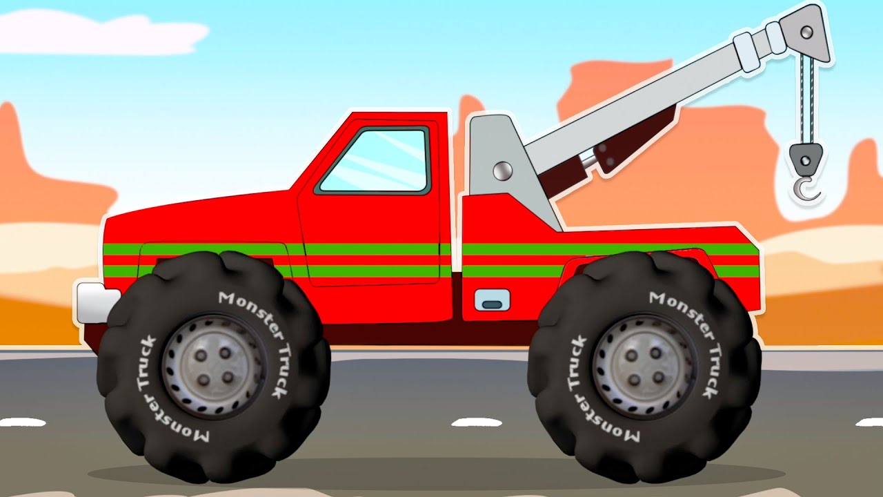 Monster Trucks & Car Cartoon Vehicles for Kids - YouTube