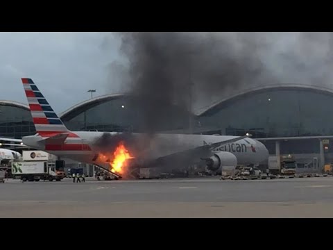 A Plane catches fire - YouTube