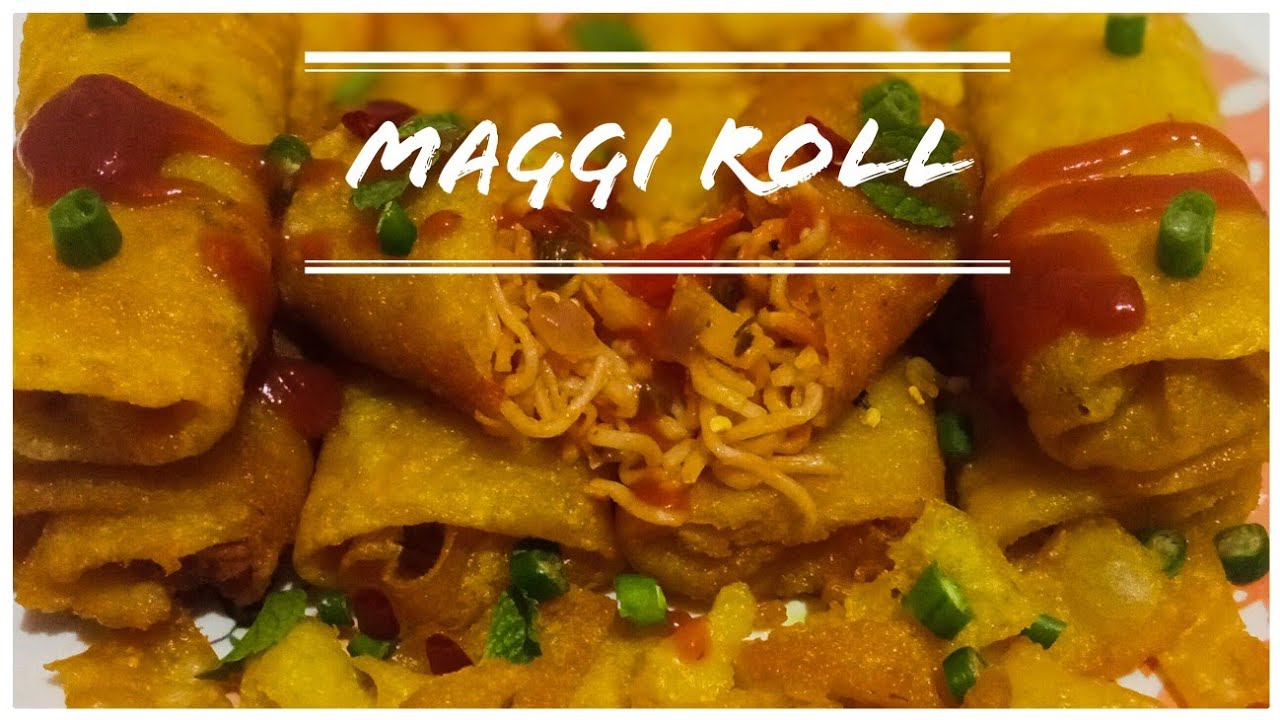 maggi roll.ghar par बनाए बिलकुल आसन तरीके से Maggie roll .super tasty ...