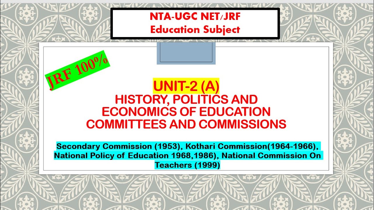 Commissions| Mudaliar Commission(1953), Kothari Education Commission ...