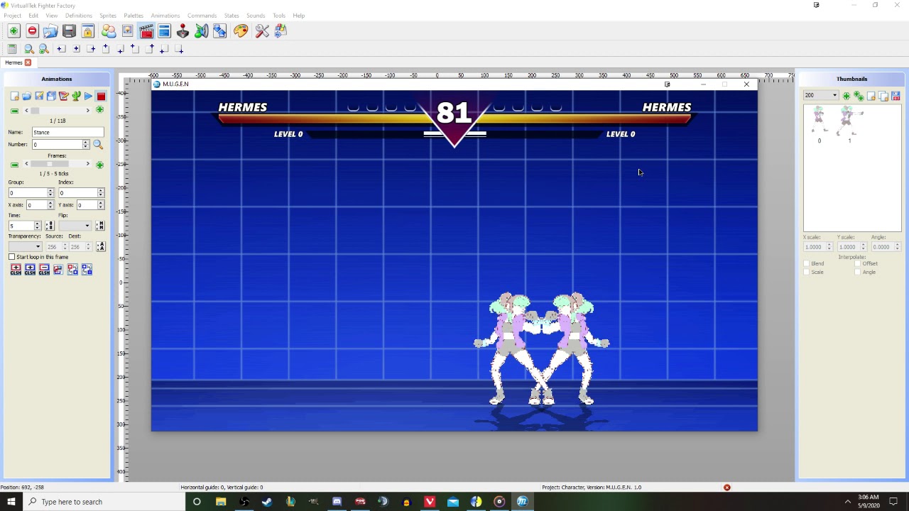 Fighting Game Project: Animation Testing - YouTube