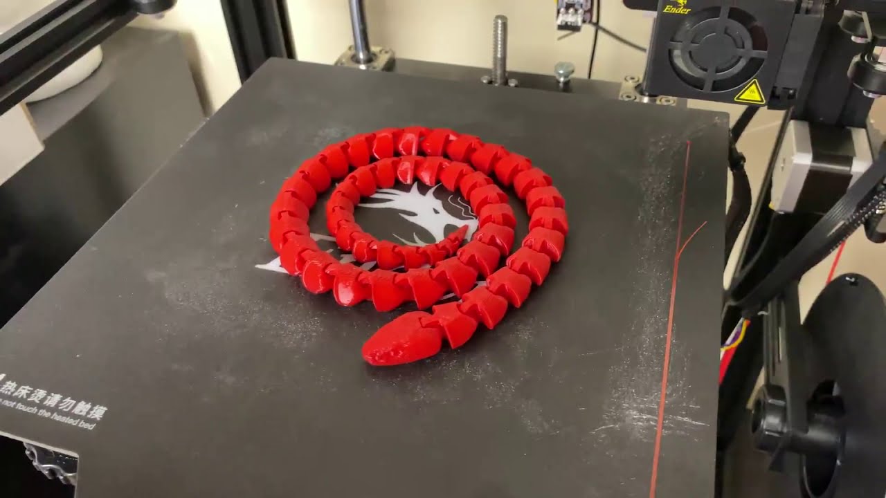3d Printed Flexi Snake - YouTube