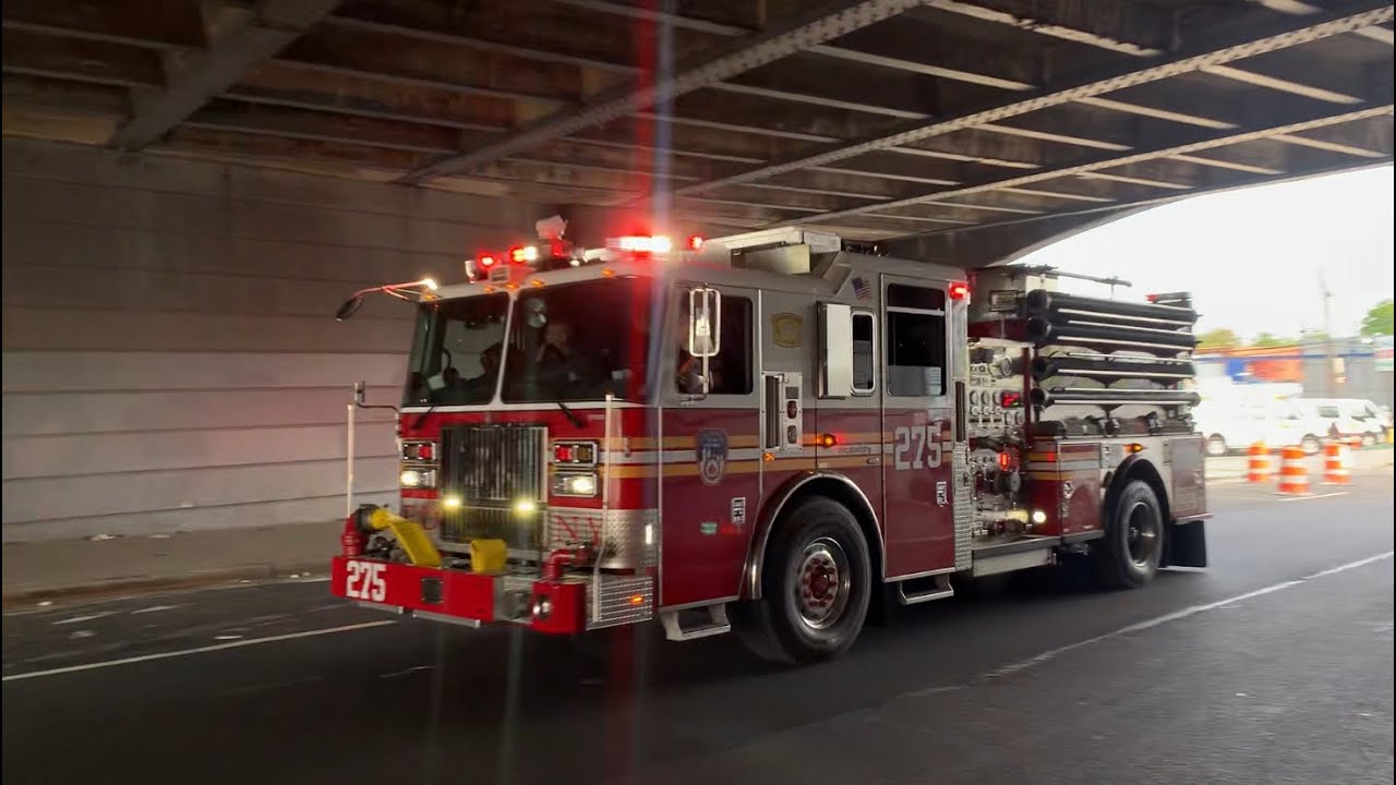 **Airhorn!** FDNY Engine 275 Responding On 168th Street - YouTube