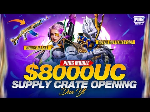 $10000 UC💸| NEW SUPPLY CRATE OPENING ♥️🥰 | ROYAL BUTTERFLY SET 🦋 | DUA YT 👑 | PUBG MOBILE - YouTube