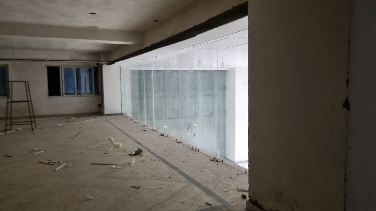 Toughened Glass Wall || Fixed Glass - YouTube