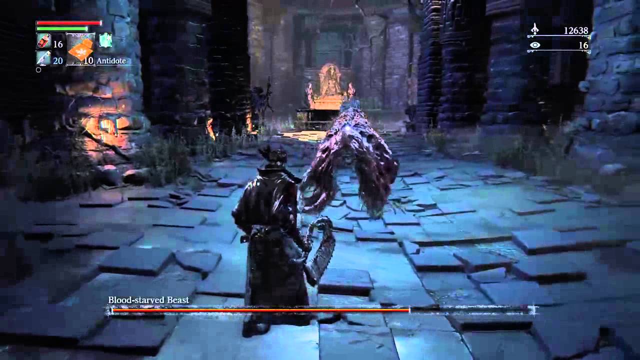 Bloodborne - Blood Starved Beast No Damage LVL 4 Waste Of Skin - YouTube