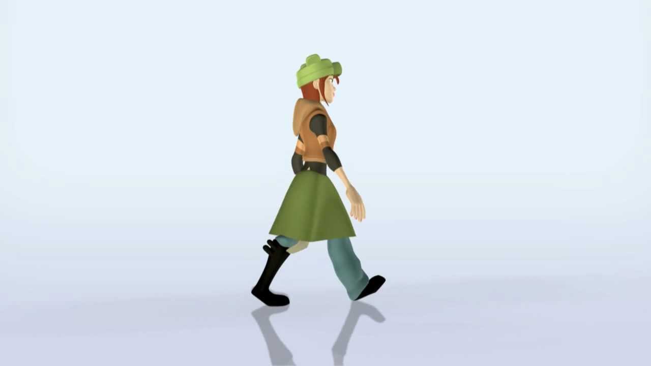 Girl Walk Cycle - YouTube