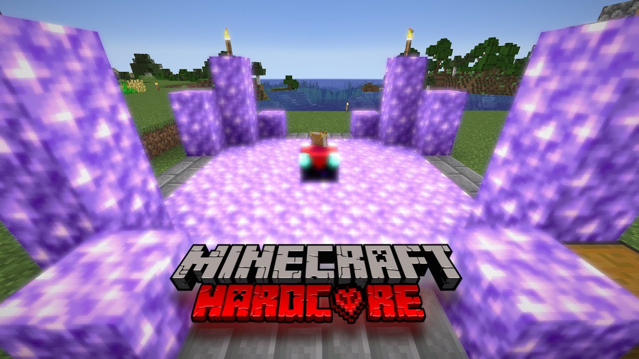 Minecraft Hardcore Episode 7 - Building an Amethyst Enchanting Area ...