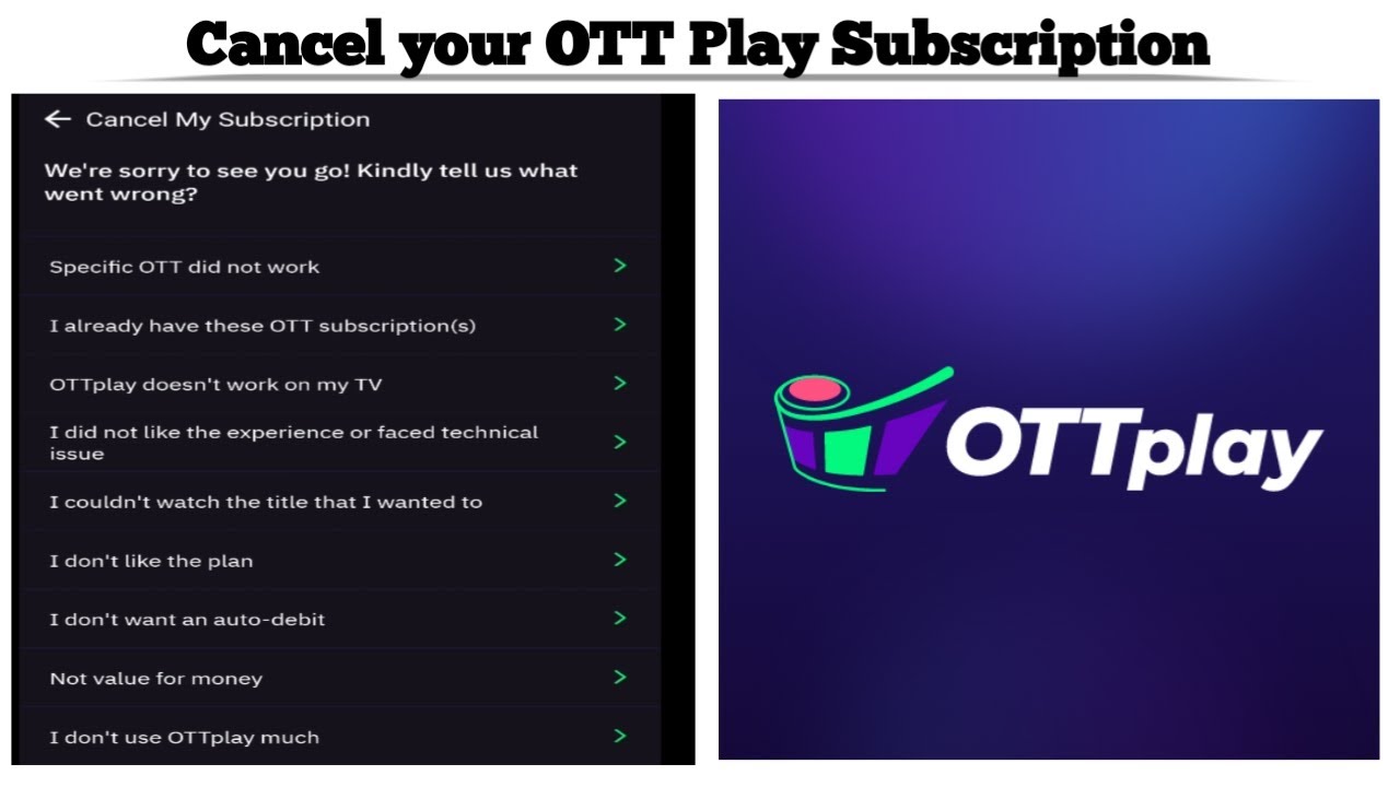 How to cancel your OTT Play Subscription | Techno Logic | 2024 - YouTube