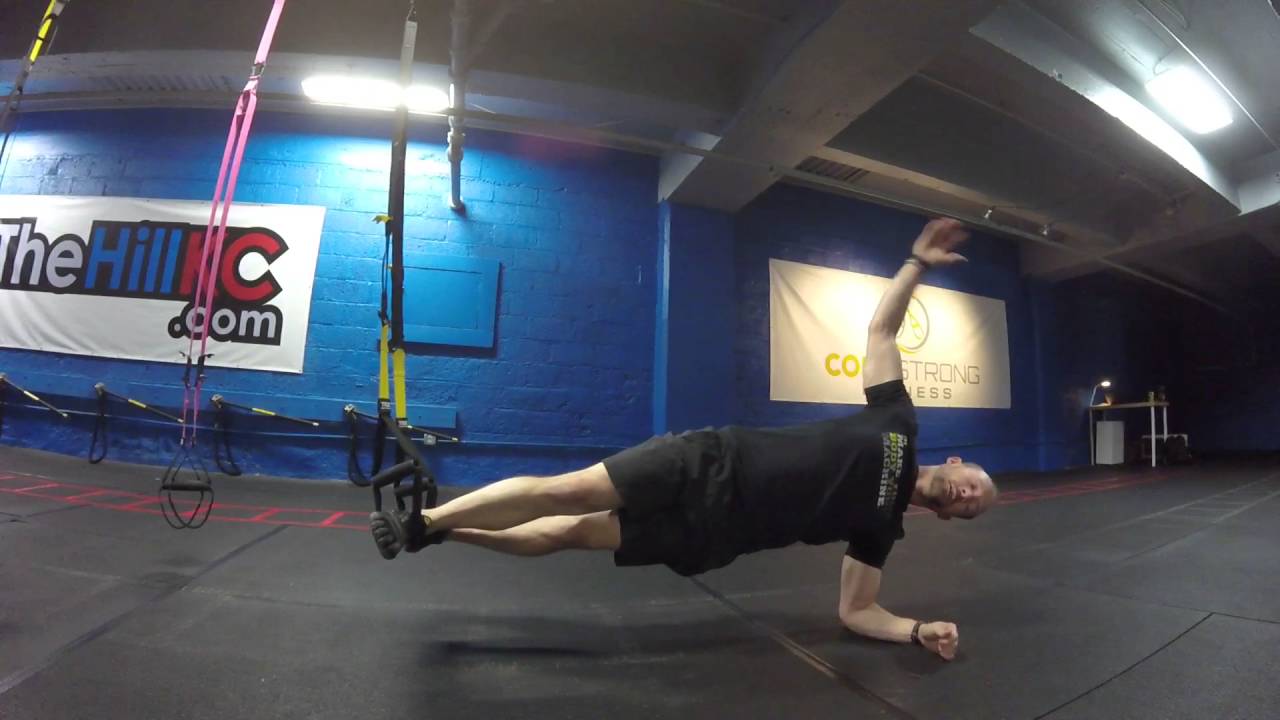 Day 8 of my favorite TRX exercises: The TRX Side Plank with Rotation ...