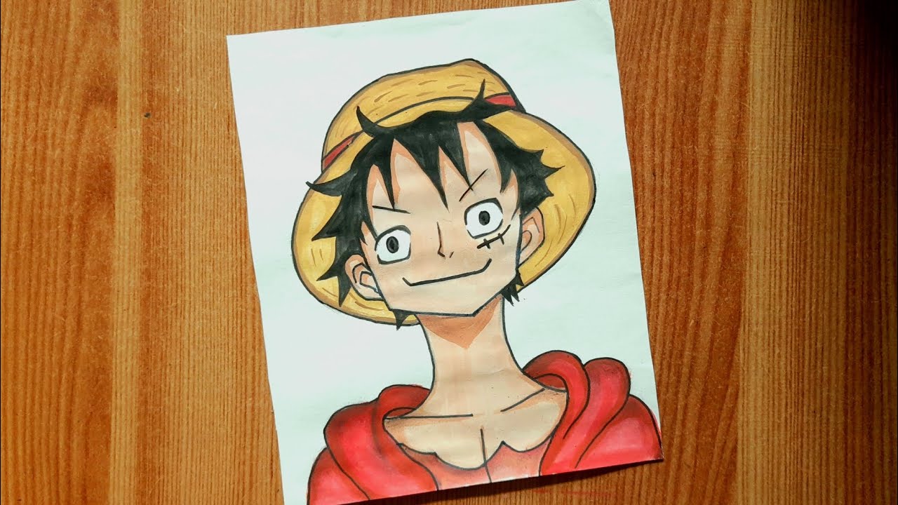 One piece drawing/ Luffy / step by step easy drawing of one piece ...