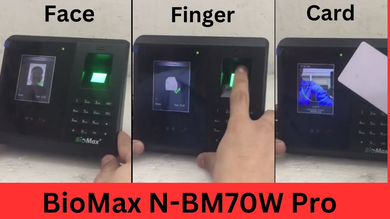 BioMax N-BM70W Pro Face Attendance Machine with Inbuilt Battery & WiFi ...