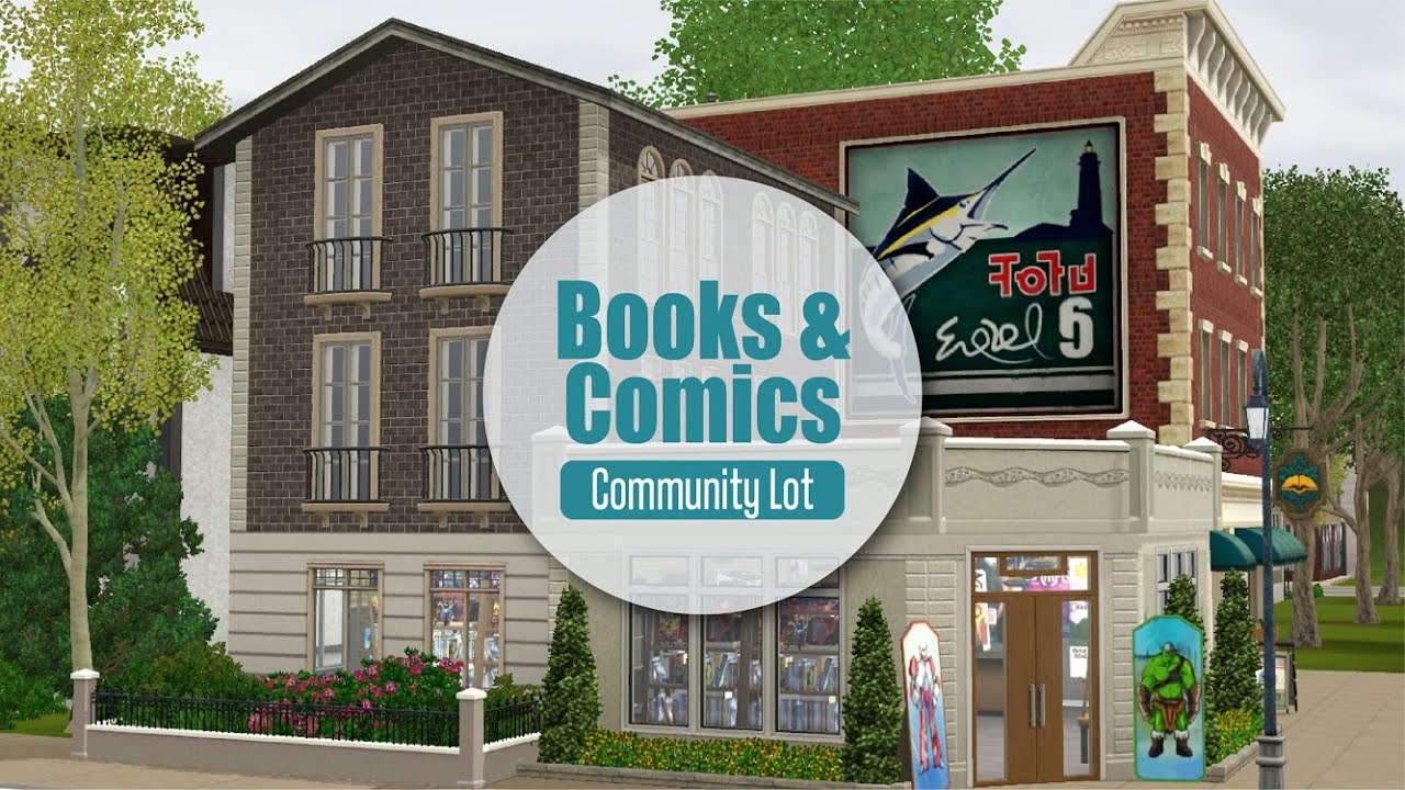 Sims 3 Twinbrook Renovation: Books & Comics - DOWNLOAD LOT, No CC - YouTube