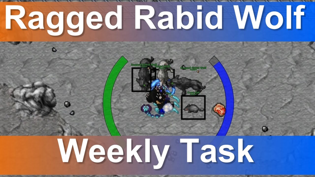 Tibia Ragged Rabid Wolf Weekly Task Thais Bestiary - YouTube