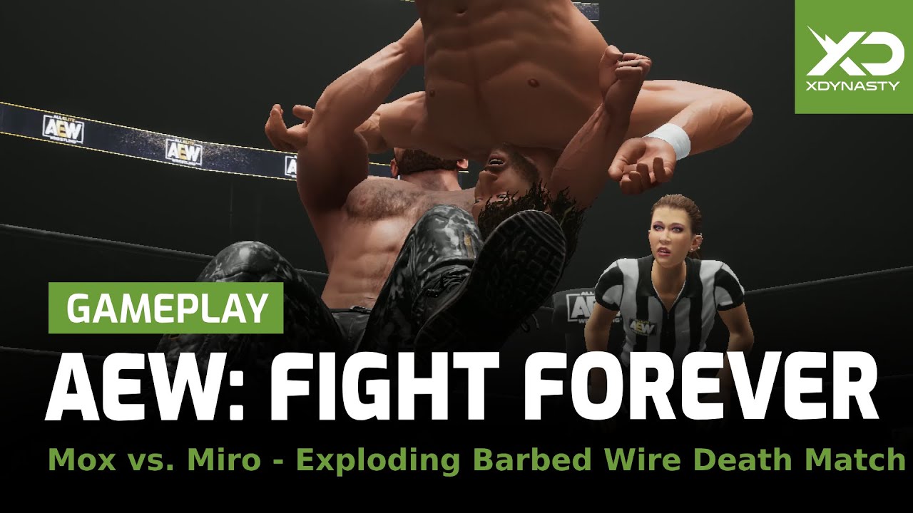 AEW: Fight Forever | Exploding Barbed Wire Death Match Gameplay - YouTube
