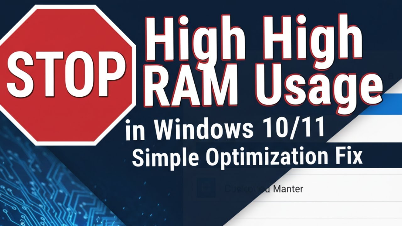 STOP High RAM Usage in Windows 10/11 | Simple Optimization Fix - YouTube