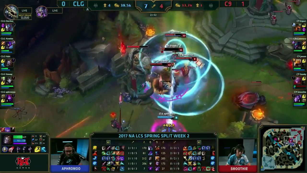 C9 Contractz Reksai Trying To Carry vs CLG Game 2 Highlights 2017 NA ...